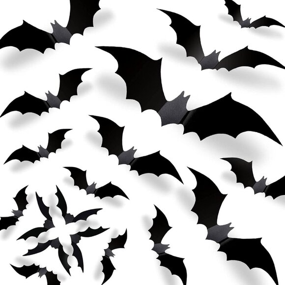 Wall Decor | Halloween Bats Wall Decor 3d Bats Decorations 7 Pcs 5 ...